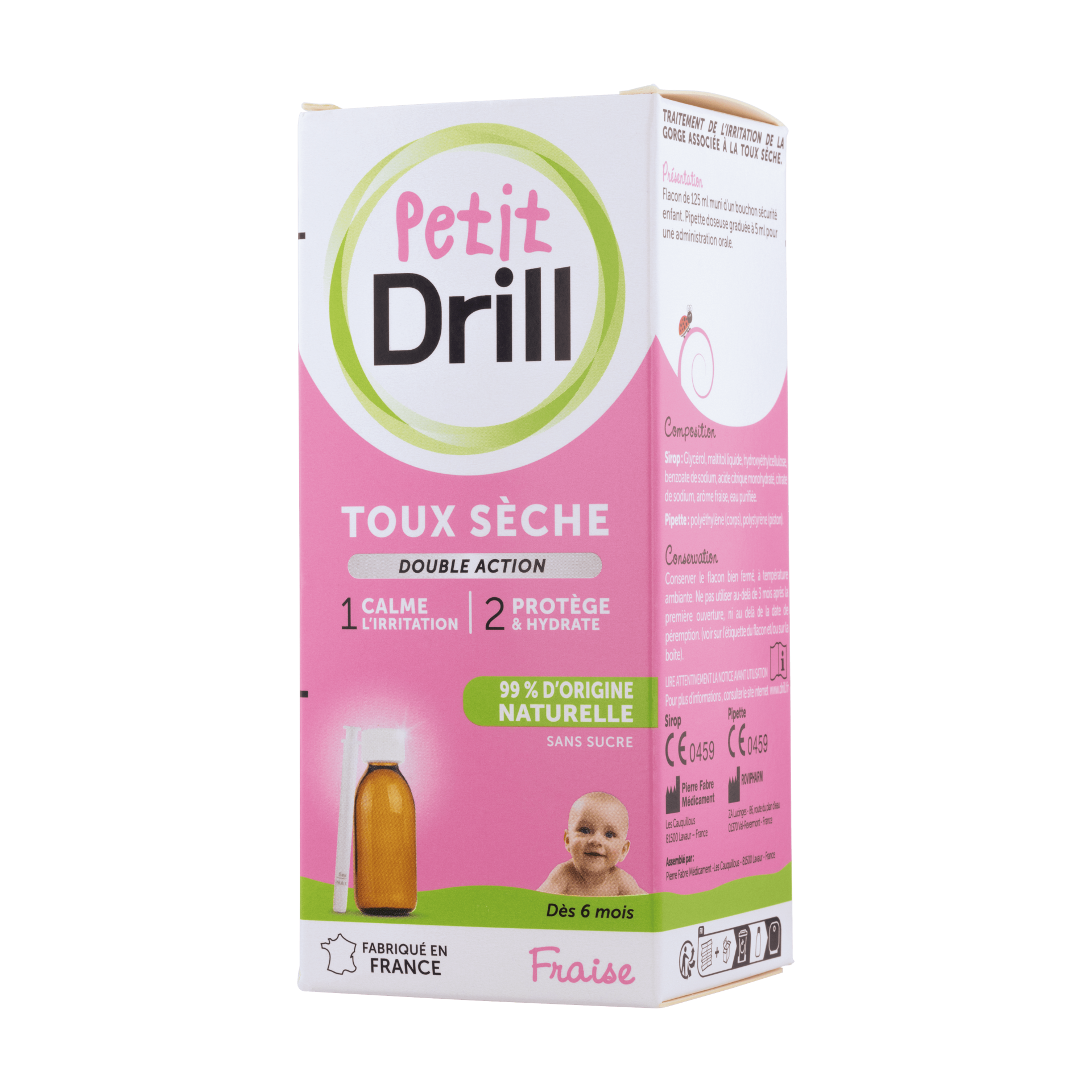 PETIT DRILL sirop toux sèche dès 6 mois fraise - Parapharmacie - VIDAL